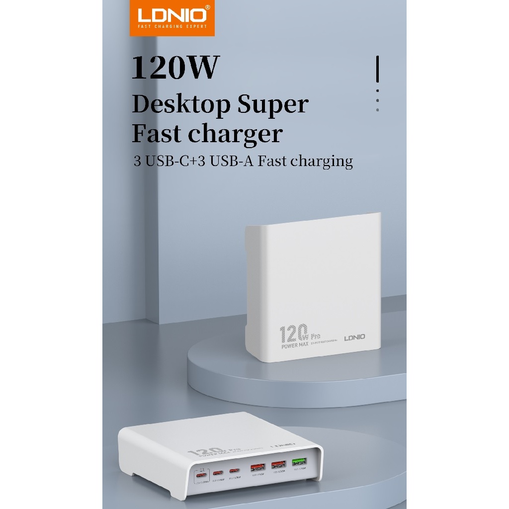 Jual LDNIO Q605 - Multiport Desktop Charging Station 6 USB (120W Total Power) - Charger USB 6 ...
