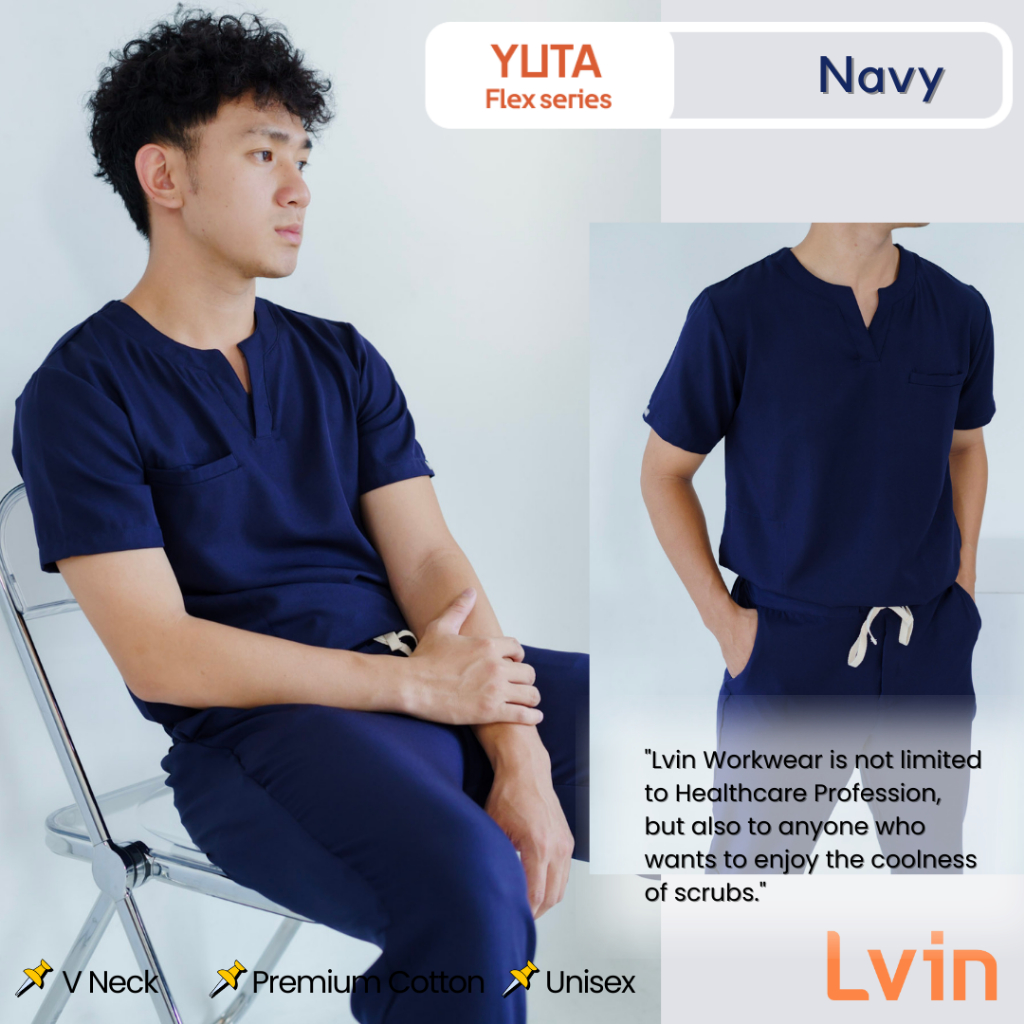 Jual [ Lvin ] FLEX V - YUTA - Baju OKA V neck / Baju Jaga / Set Baju ...