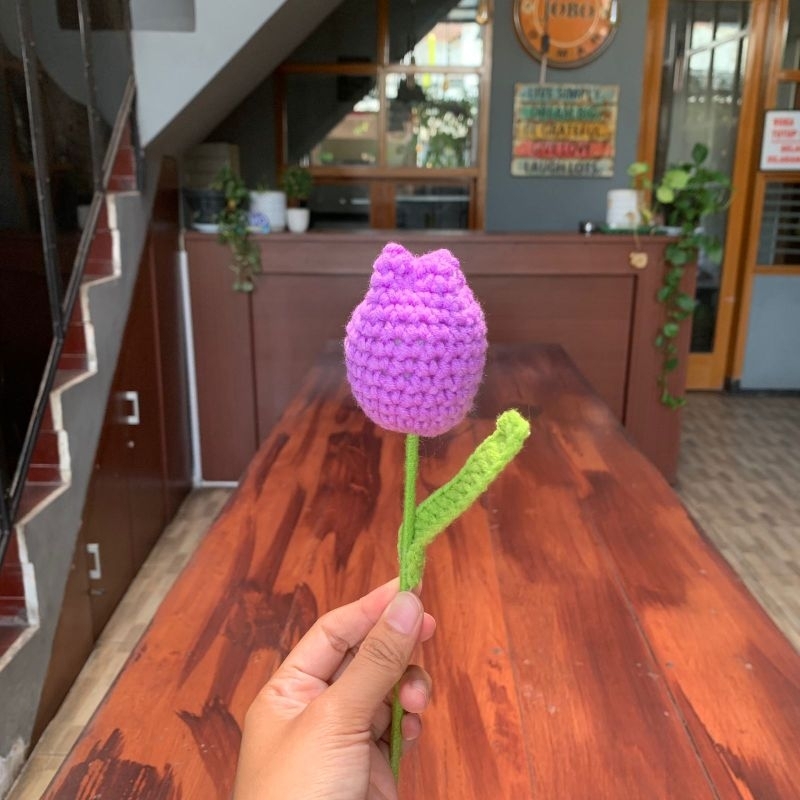 Jual [READY] Bunga Tulip Crochet Per Tangkai | Bunga Hiasan | Buket ...