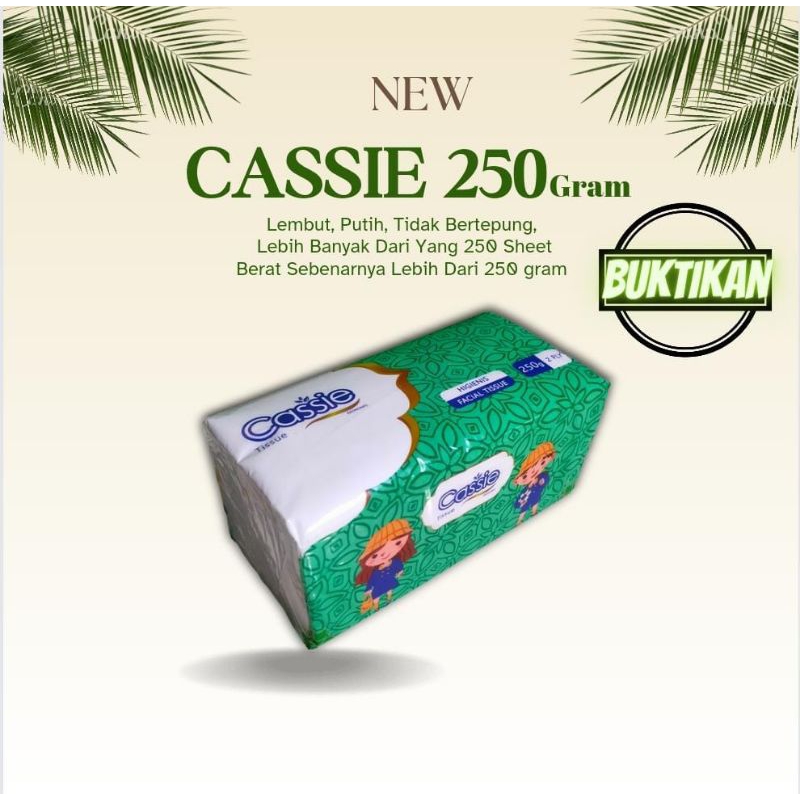 Jual CASSIE TISSUE FACIAL 250 GR | MURAH 2 PLY | TISU TISSUE FACIAL ...