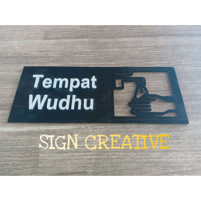Jual Sign Tempat Wudhu Akrilik tulisan timbul | Shopee Indonesia
