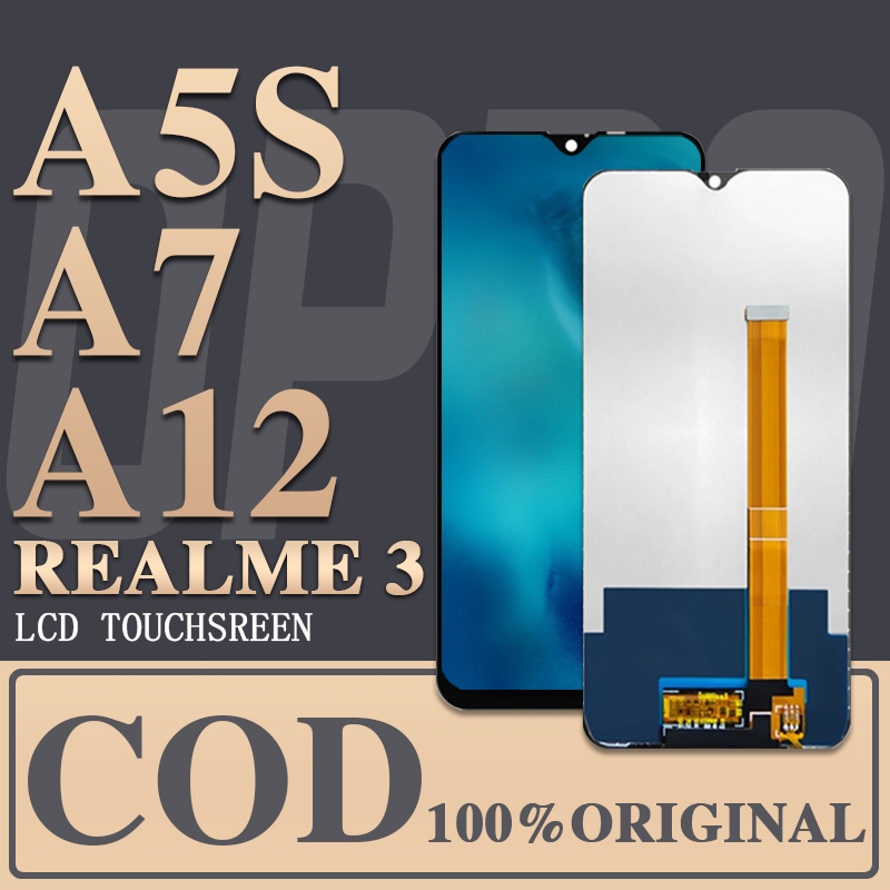Jual 【ORIGINAL+LEM】LCD for OPPO A5S/A7/A12/for REALME 3 ORIGINAL 100% FULL SET LAYAR HIGH ORI ...