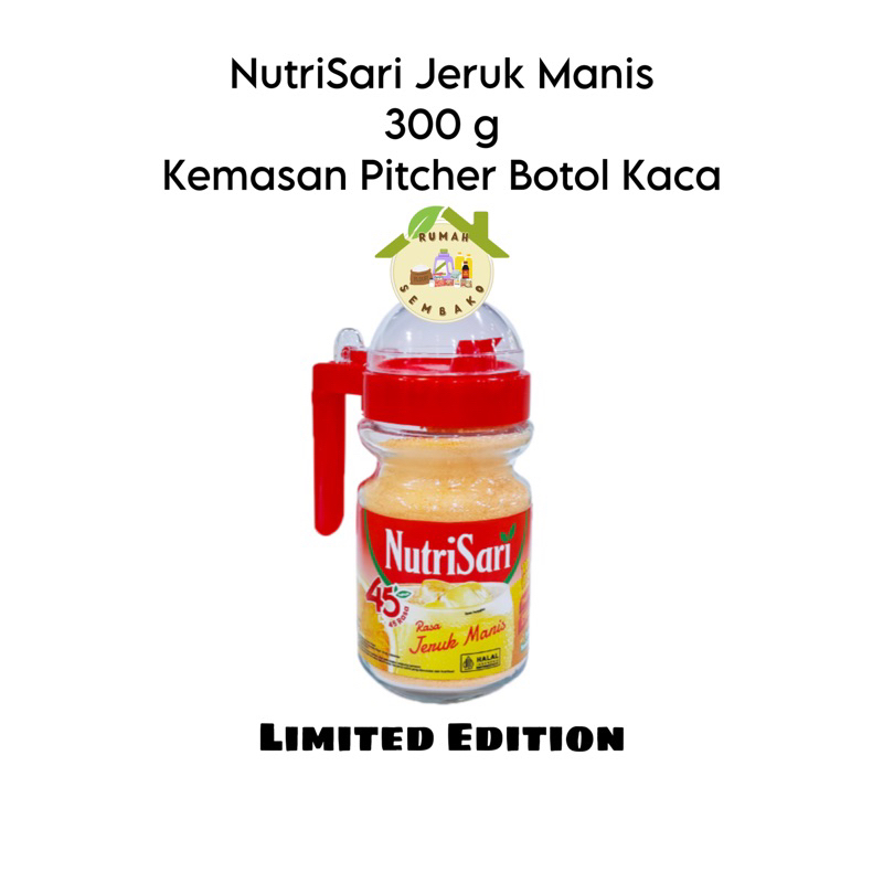 Jual NutriSari Jeruk Manis 300 g Kemasan Pitcher Botol Kaca Jadul ...