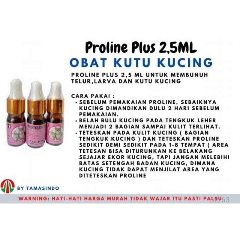 Jual PROLINE OBAT TETES KUTU KUCING 2,5ML. | Shopee Indonesia