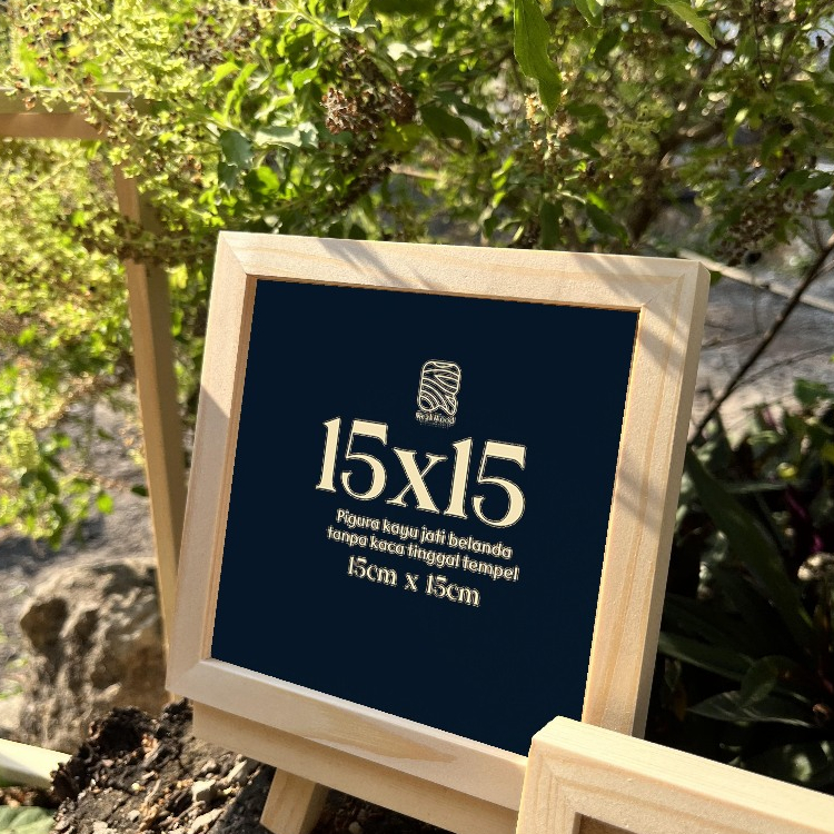 Jual FRAME PIGURA KAYU JATI BELANDA / PINUS 15x15 CM | Shopee Indonesia