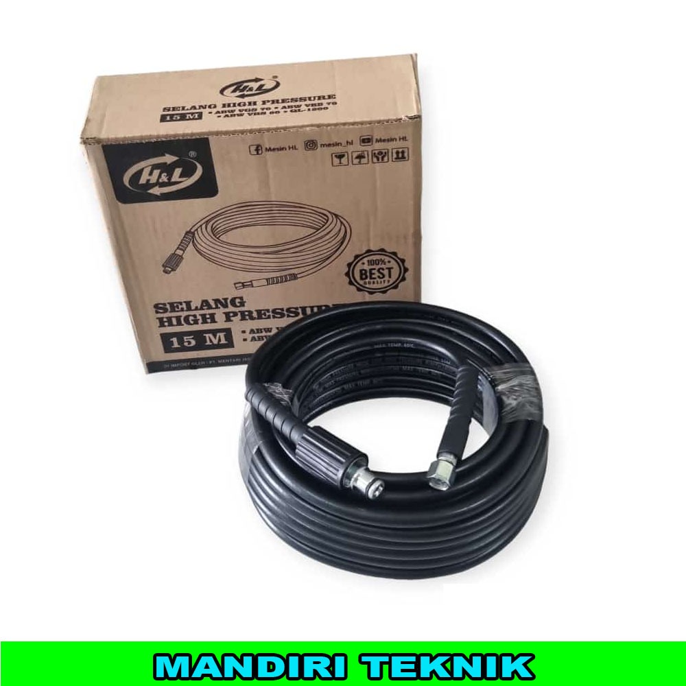 Jual Selang Jet Cleaner 25 M/ Selang High Pressure/ H&L Selang Steam 25 ...