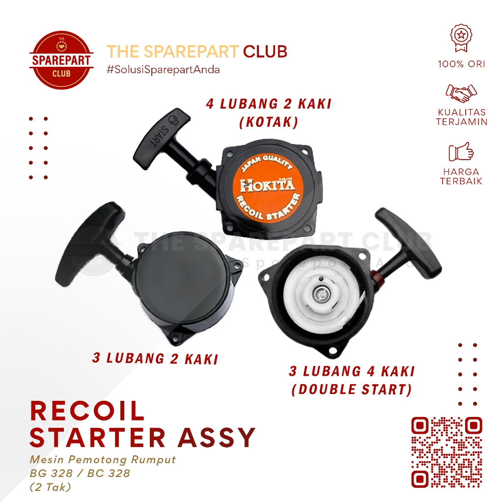 Jual Kap Stater Tarikan Engkol Mesin Potong Rumput Padi BG 328 2 Tak - Recoil Starter Assy ...