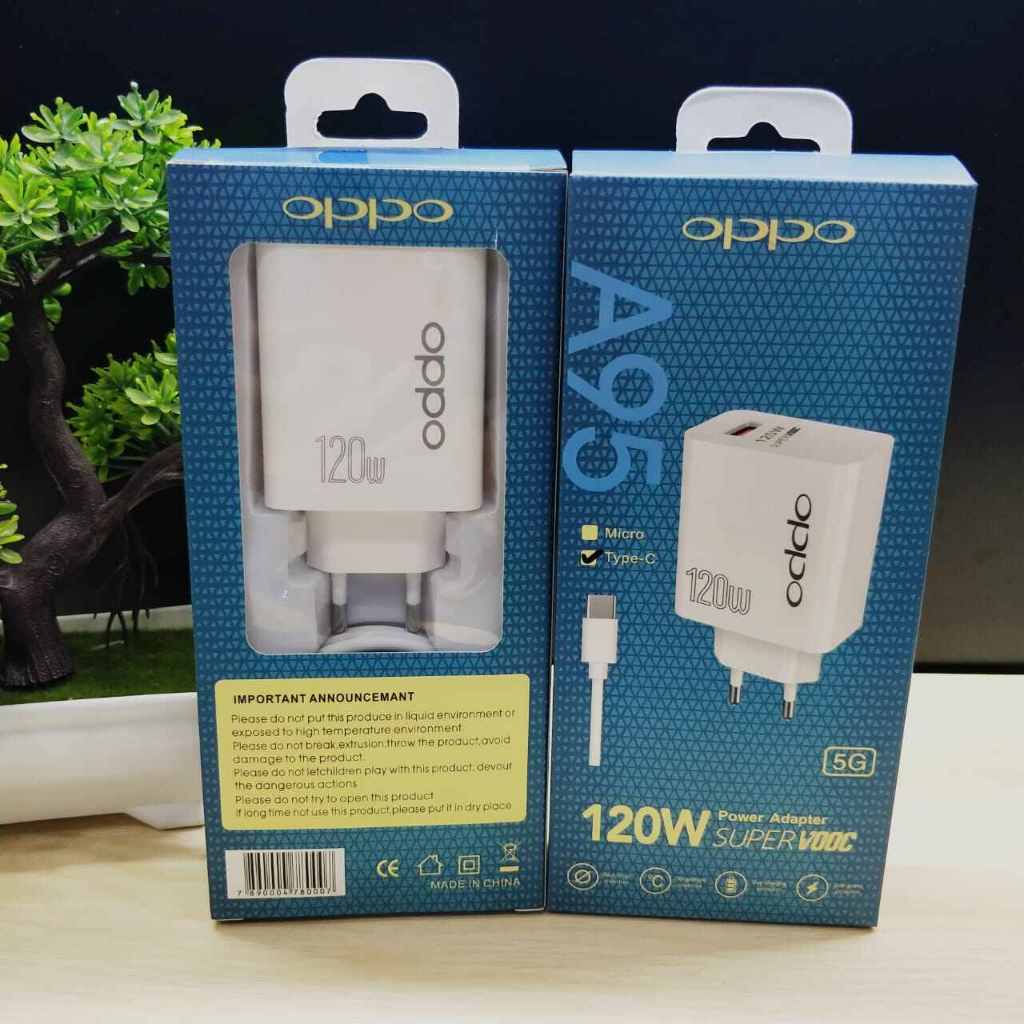 Jual CHARGER OPPO A95 SUPER VOOC 120W FAST CHARGING MICRO DAN TYPE C ...