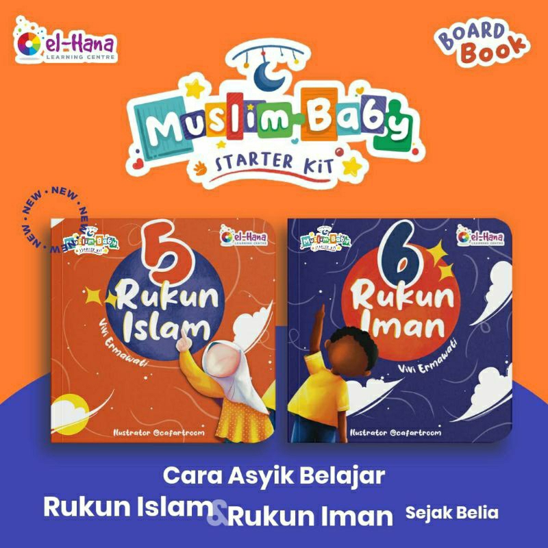 Jual El-Hana | Muslim Baby Starter Kit - Boardbook Anak 5 Rukun Islam ...