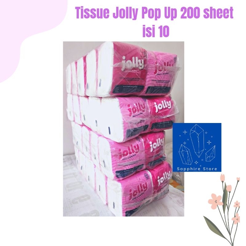 Jual Tissue Jolly Pop Up 200 sheet isi 10 | Shopee Indonesia