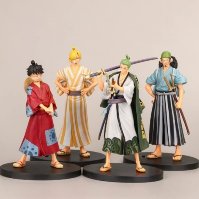 Jual Luffy Zoro Usop Sanji One piece Figure set 4pcs | Shopee Indonesia