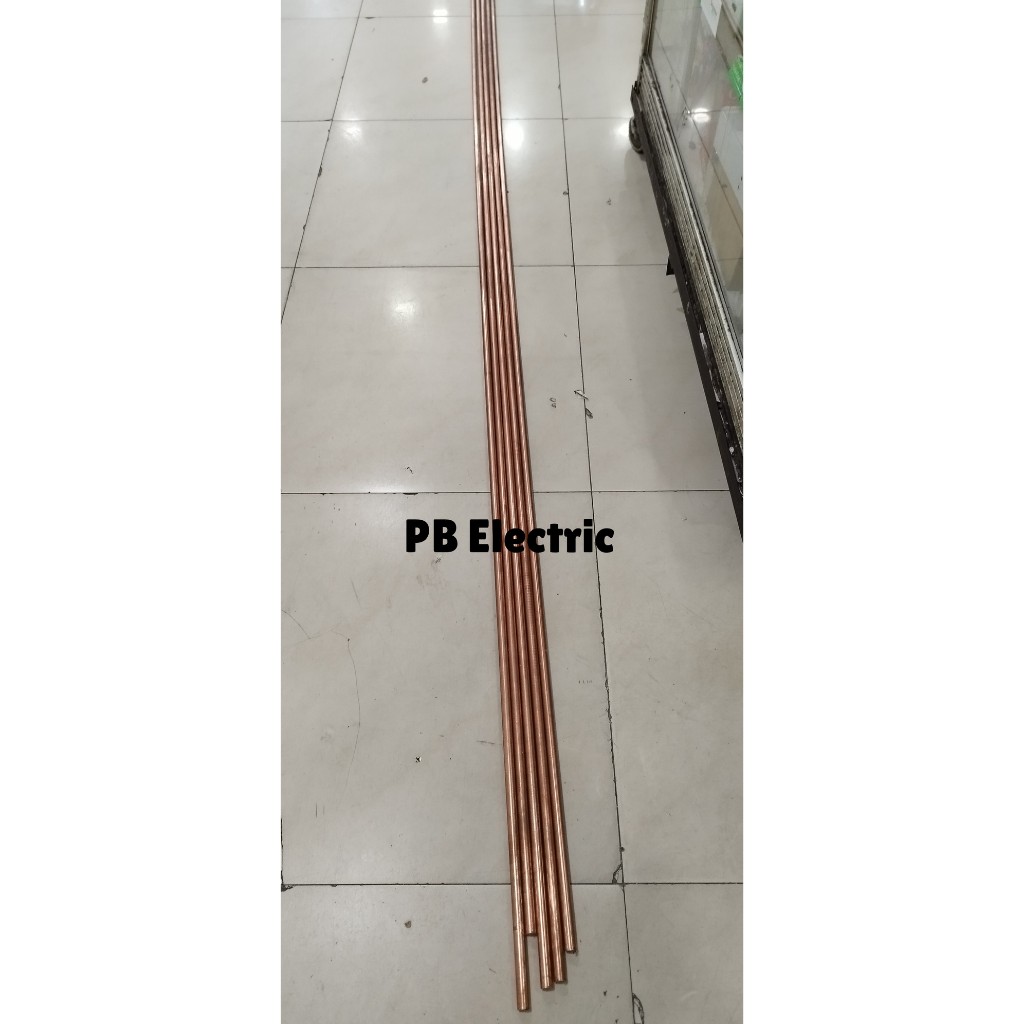 Jual Grounding Rod 10mm x 4 Meter / Copper Rod Tembaga Asli Full 10mm ...