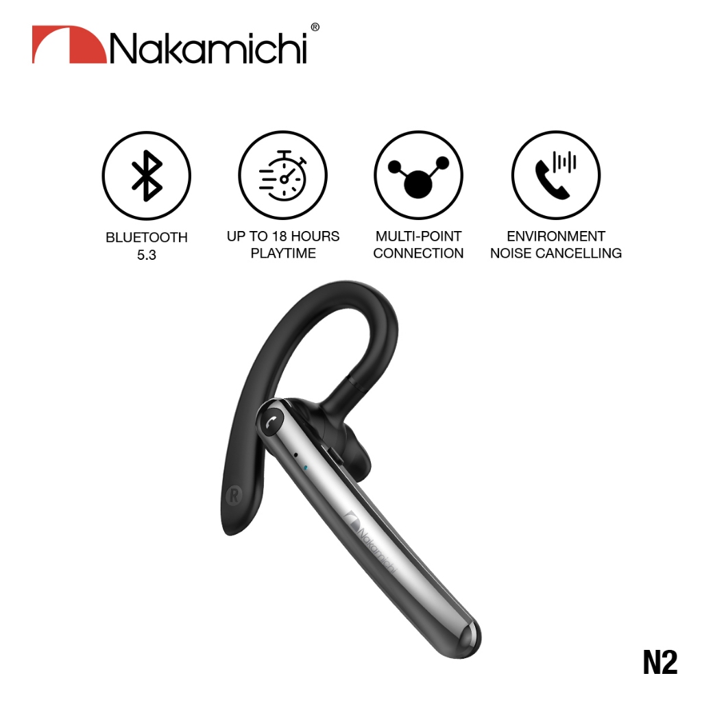 Jual Nakamichi N2 Headset Mono Wireless Mobile Earphone Bluetooth Mic ...