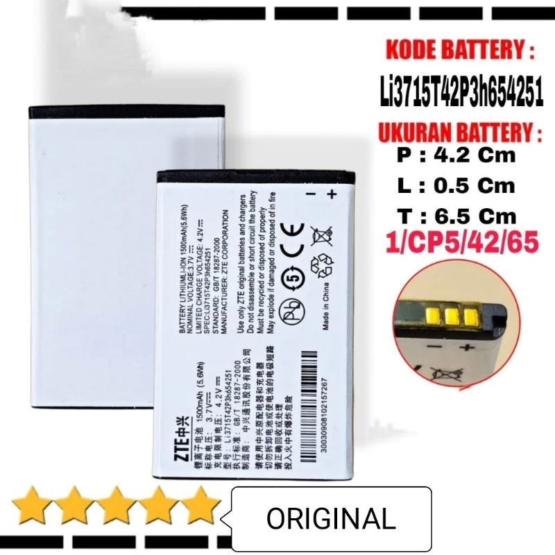 Jual Baterai Modem Zte MF90 MF90C MF91 MF91D Kode ZTE ...
