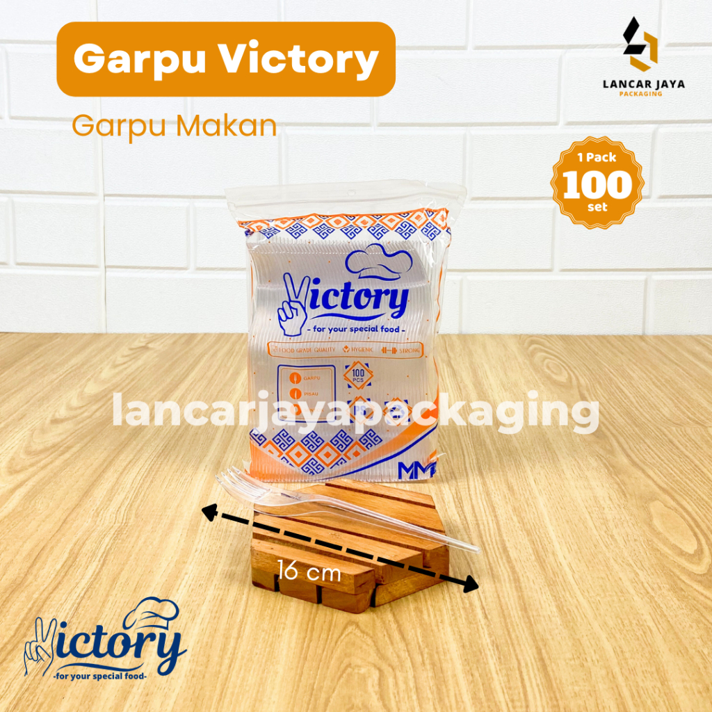 Jual [100 PCS] Sendok Garpu Makan Plastik Putih Bening Transparan Hitam ...