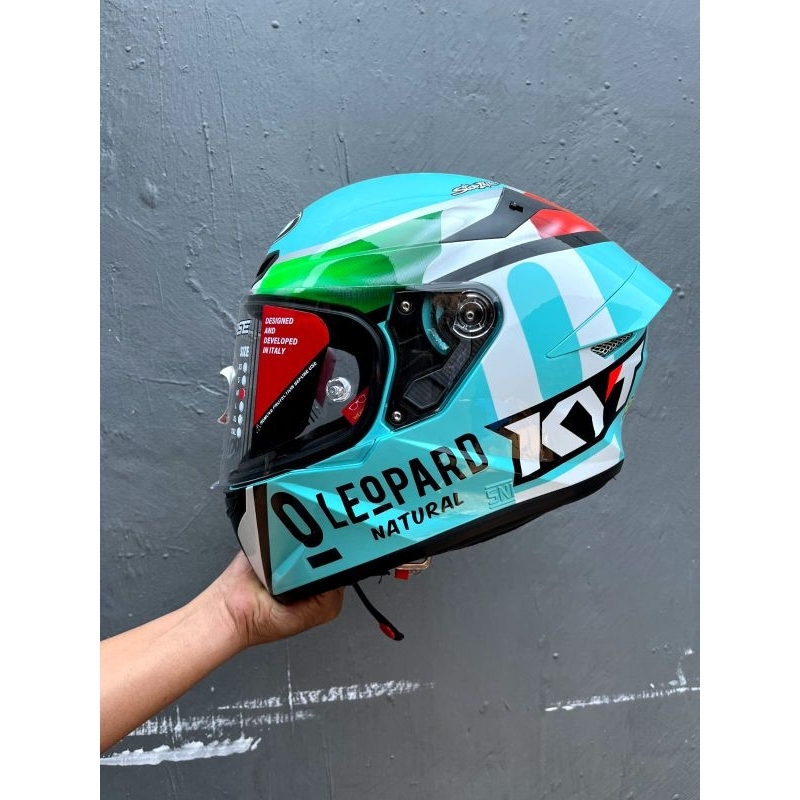 Jual KYT TT CORSE Motif Leopard Helm Full Face Paket Ganteng | Shopee Indonesia