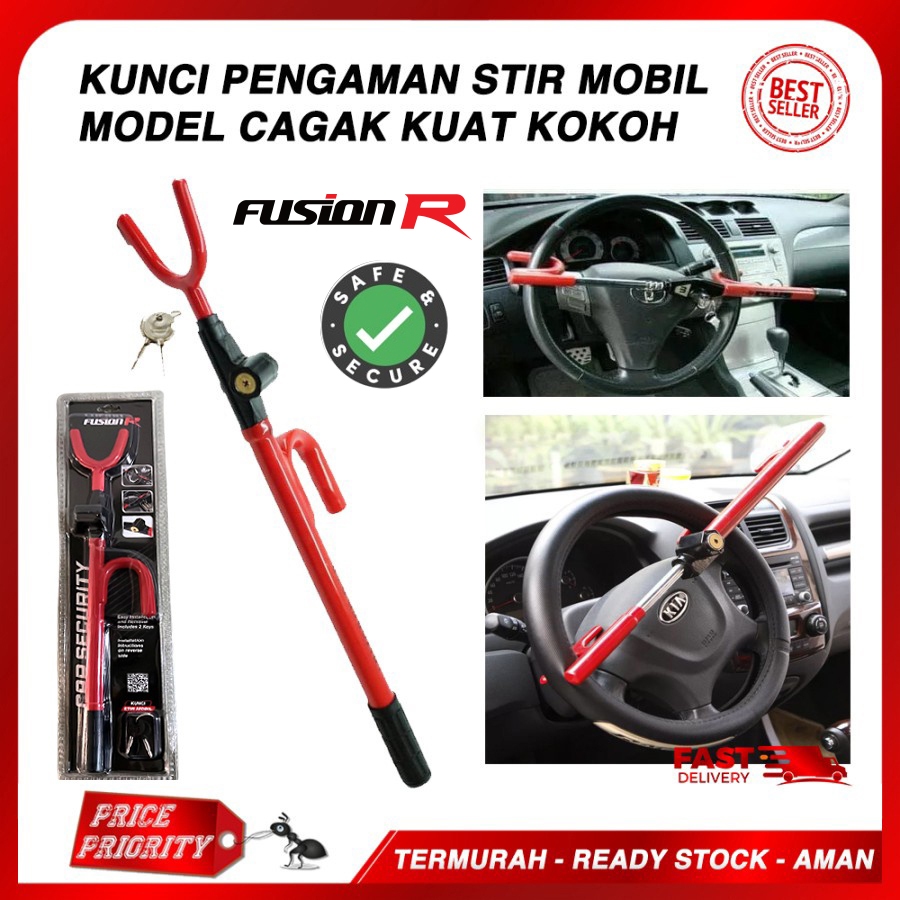 Jual Kunci Pengaman Mobil Kunci Cagak Stir Setir Mobil / Steering ...