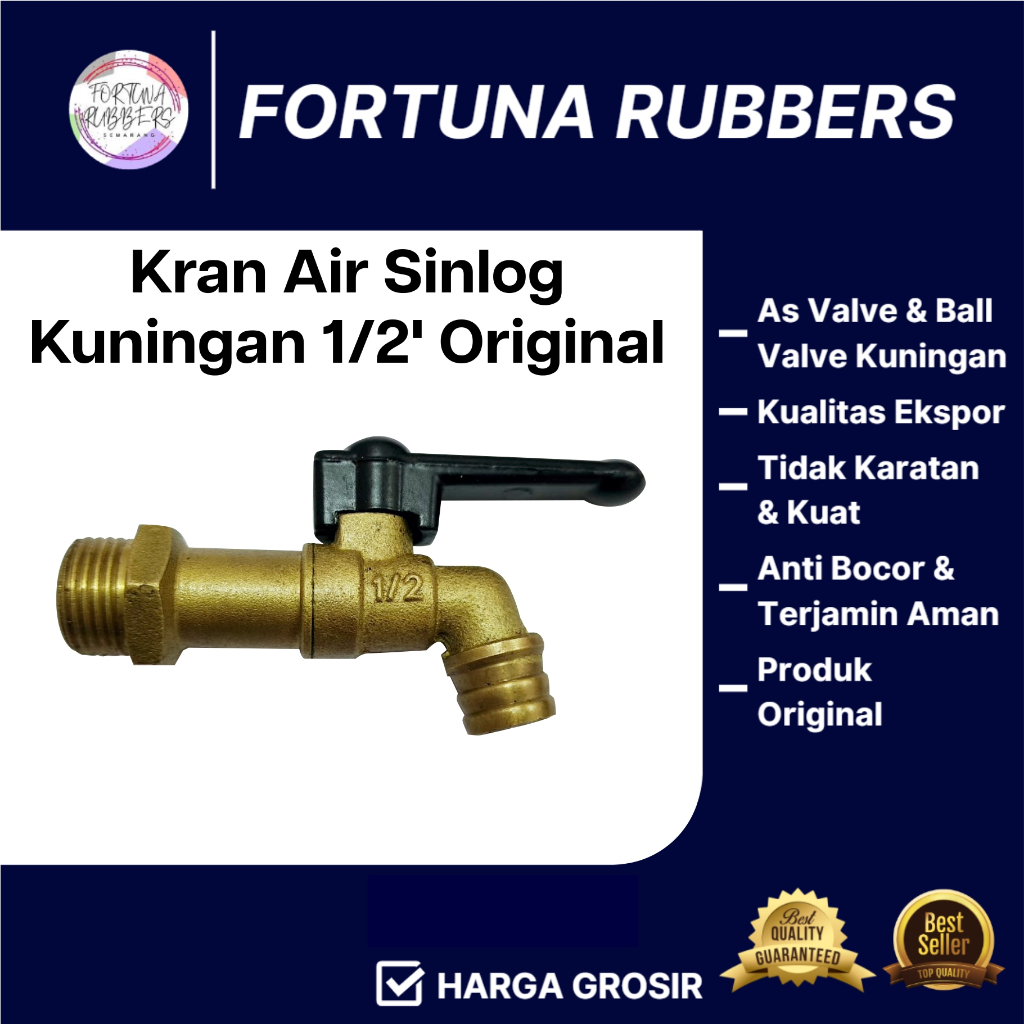 Jual KRAN AIR SINLOG KUNINGAN 1/2 INCH ORIGINAL | Shopee Indonesia