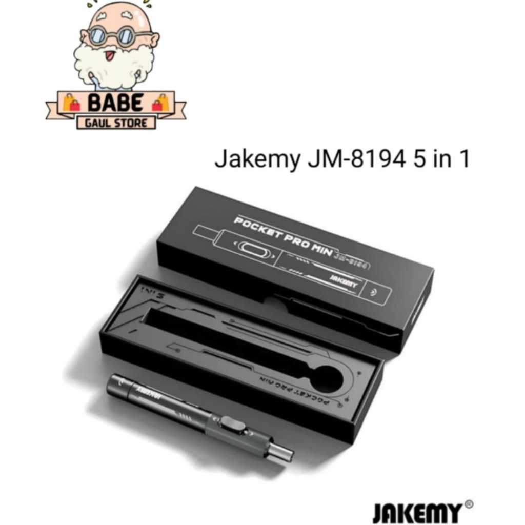 Jual OBENG TOOL SET JAKEMY JM-8194 5 IN 1 HANDLE ALUMINIUM RATCHET ...