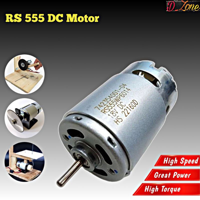 Jual Dinamo RS 555 DC Motor 12V High Speed Torsi Besar Dinamo Bor Rakitan | Shopee Indonesia