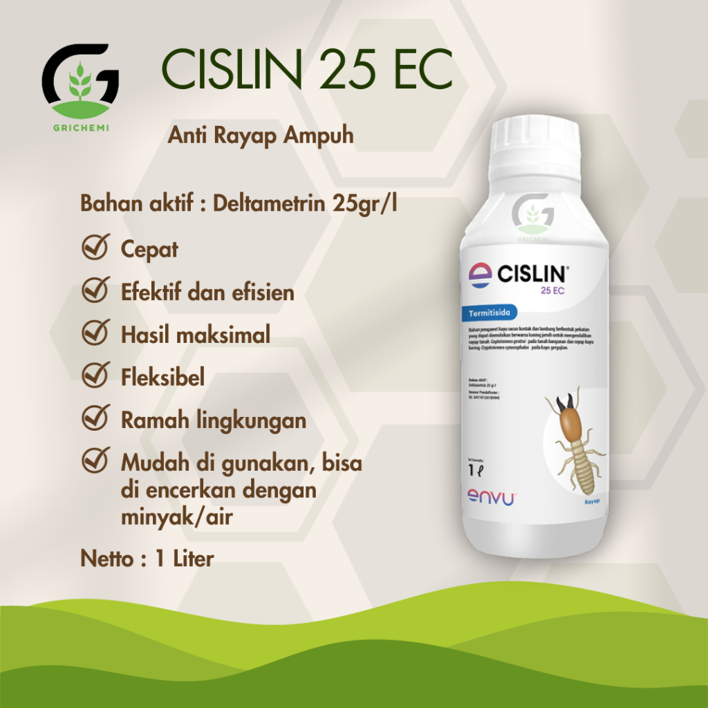 Jual CISLIN 25 EC 1 LITER TERMITISIDA BAYER OBAT RACUN ANTI RAYAP ...