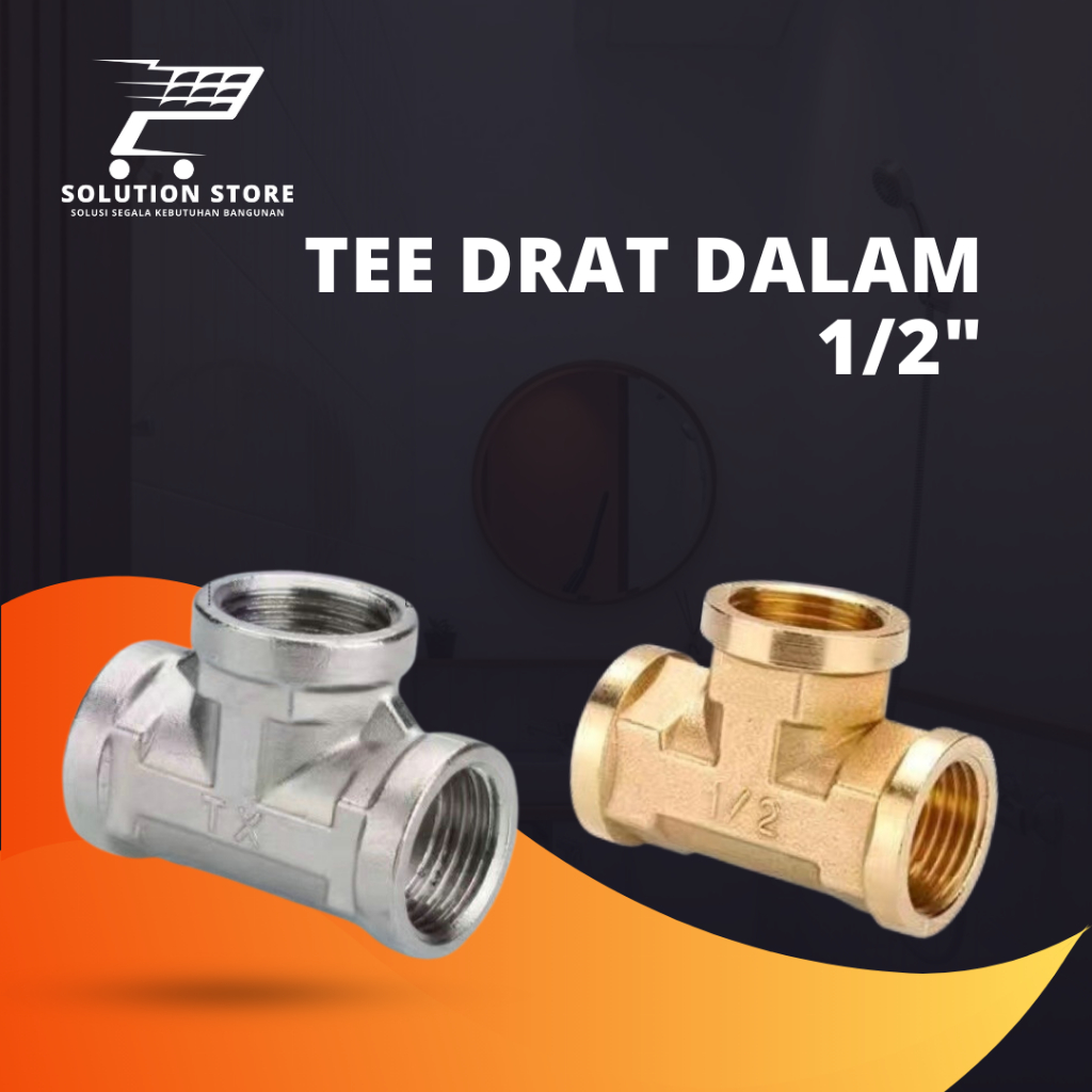 Jual Tee 1/2" stainless steel 304 drat dalam semua tee kran pipa ...