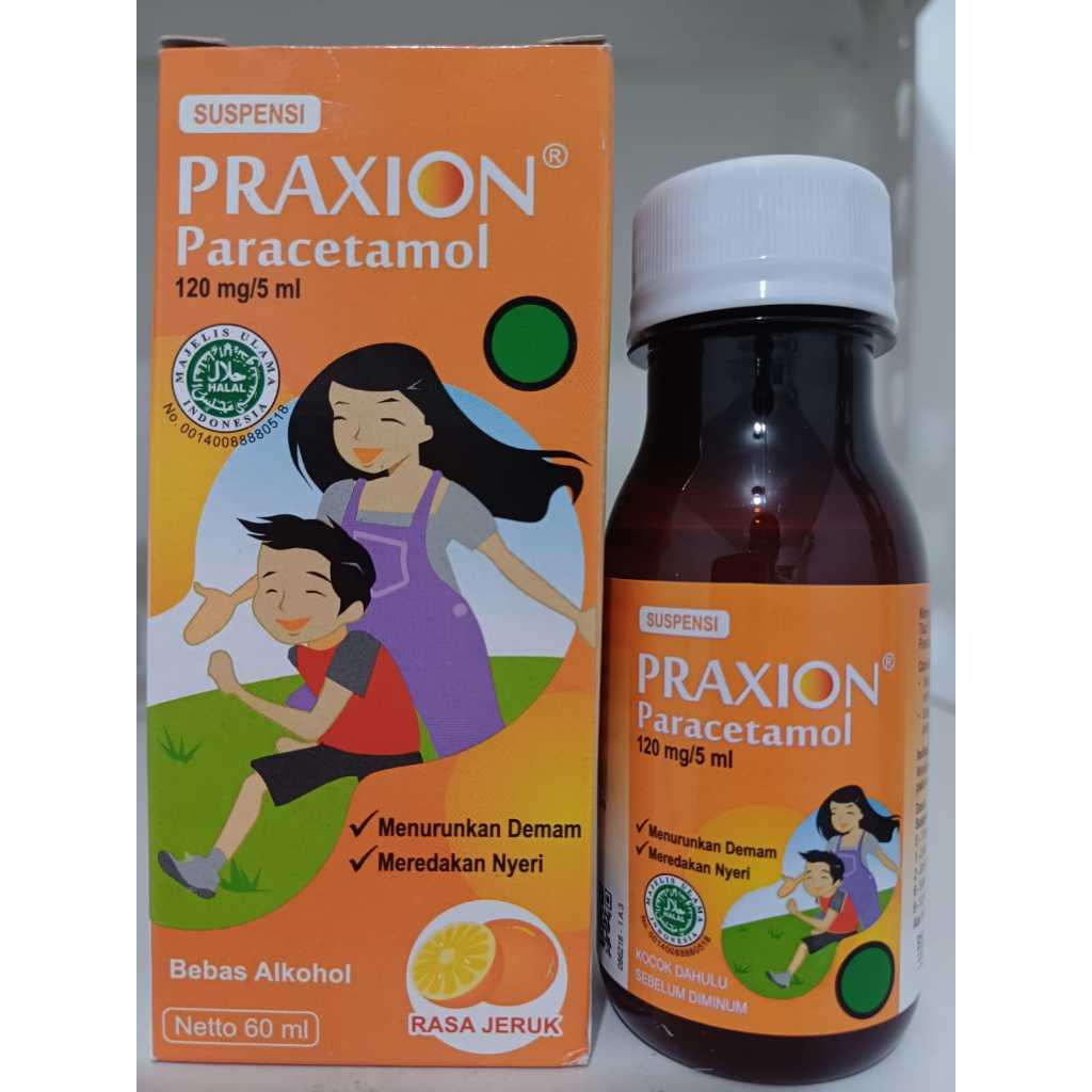 Jual Praxion orange obat demam rasa jeruk (60ml) | Shopee Indonesia