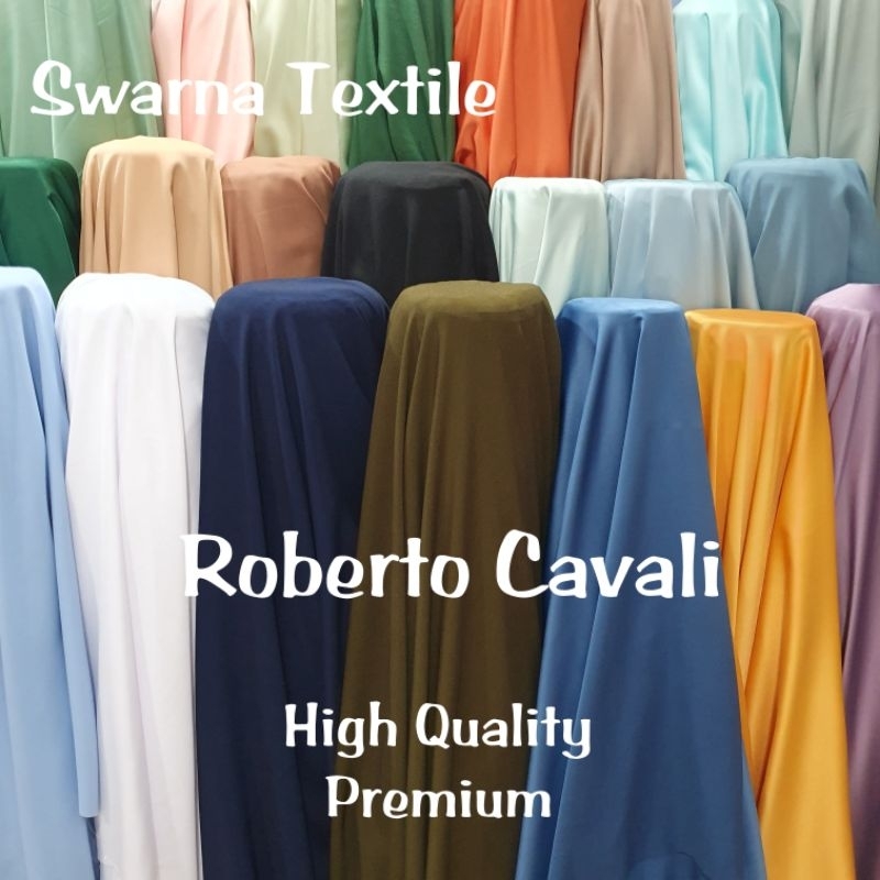 Jual Kain Roberto Cavalii / bahan furing / satin Roberto Cavalii ...