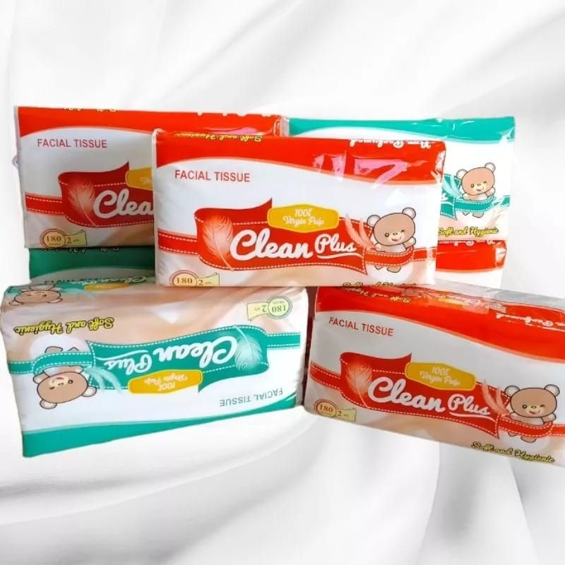 Jual Tisu CLEAN PLUS 180 Sheet 2 Ply / Facial Tissue | Shopee Indonesia
