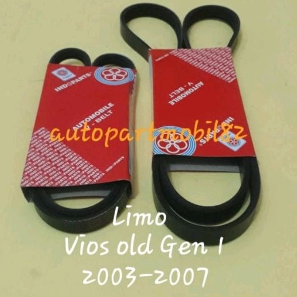 Jual Tali Kipas V Belt Komplit Alternator AC Power Steering Toyota Limo Vios Old Gen 1 Tahun ...