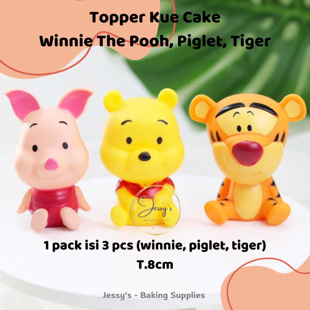 Jual Topper Kue Cake Winnie The Pooh, Piglet, Tiger | Shopee Indonesia