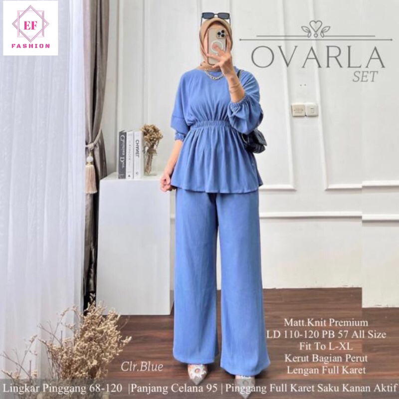 Jual OVARLA SET • EF FASHION • setcel oneset setelan knit premium ...