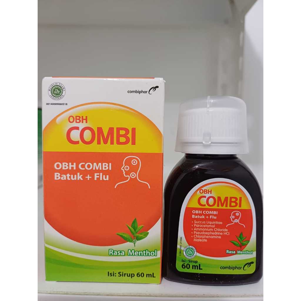 Jual OBH Combi Plus obat demam, batuk & flu rasa Menthol (60ml ...