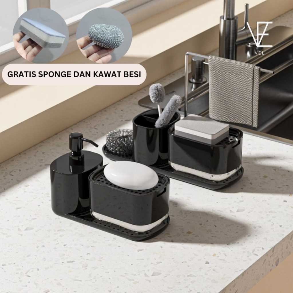 Jual Tempat sabun cuci piring tangan soap dispenser serbaguna 5 in 1 ...