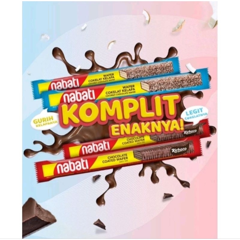 Jual Nabati Coated Kelapa Cokelat Goguma Korean Wafer Nabati Wafer ...