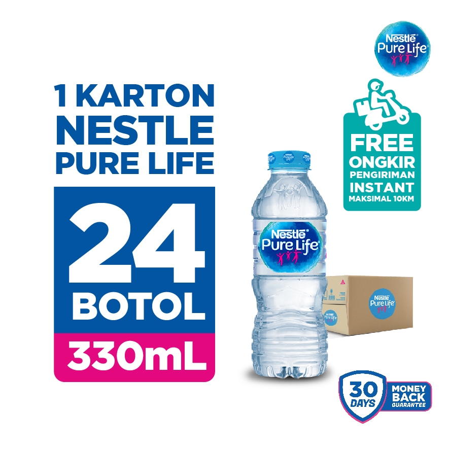 Jual Air Mineral Nestle Pure Life 330mL - 1 Karton / Pure Life / Air Mineral / Air Mineral Botol ...