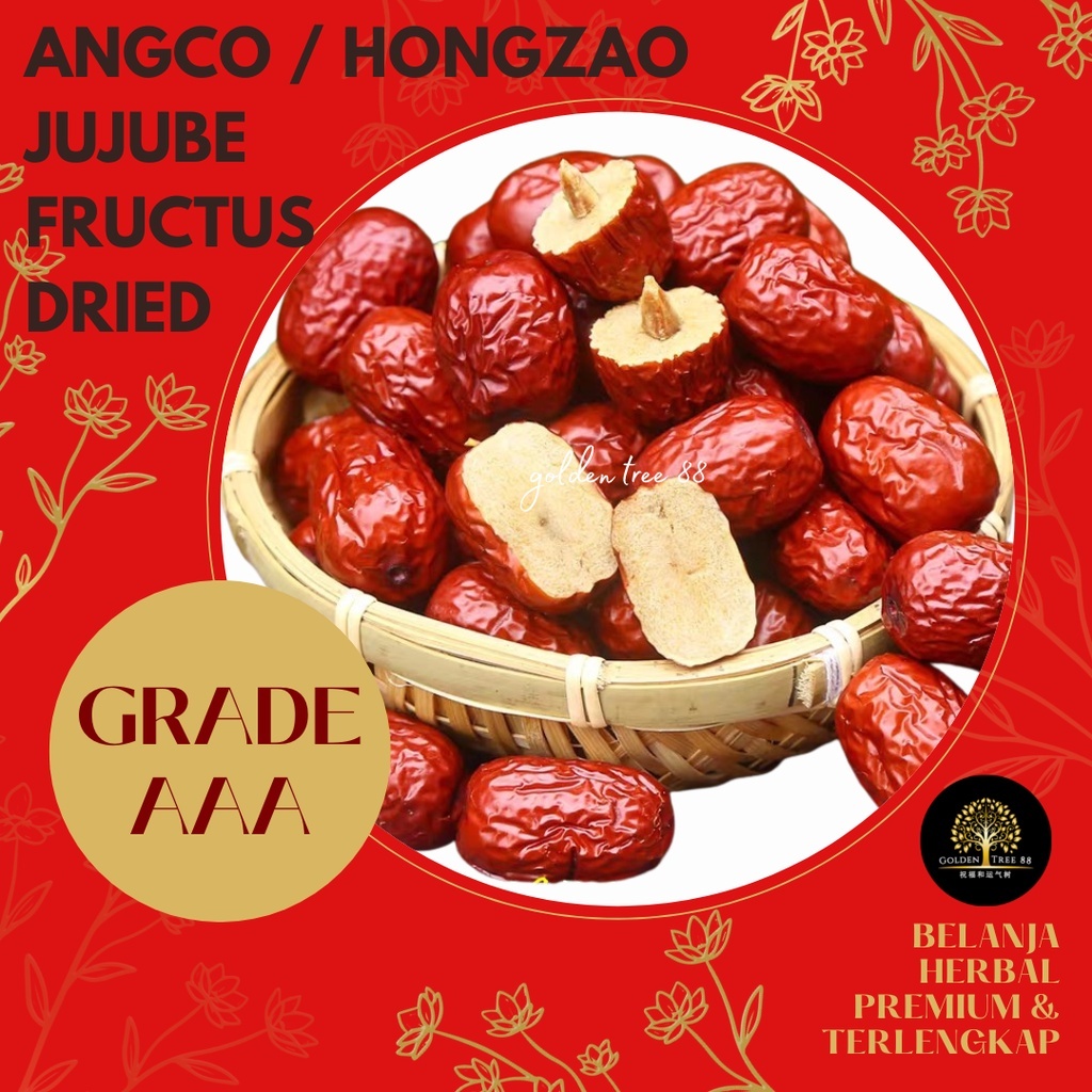 Jual Premium Angco Size Besar Hongzao Red Dates Hong zao Buah Jujube ...
