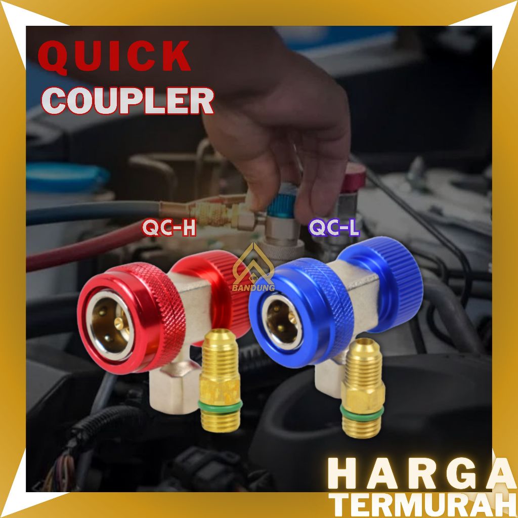Jual QUICK COUPLER | ADAPTER PENGISIAN FREON MOBIL R 134 REFRIGERATION ...