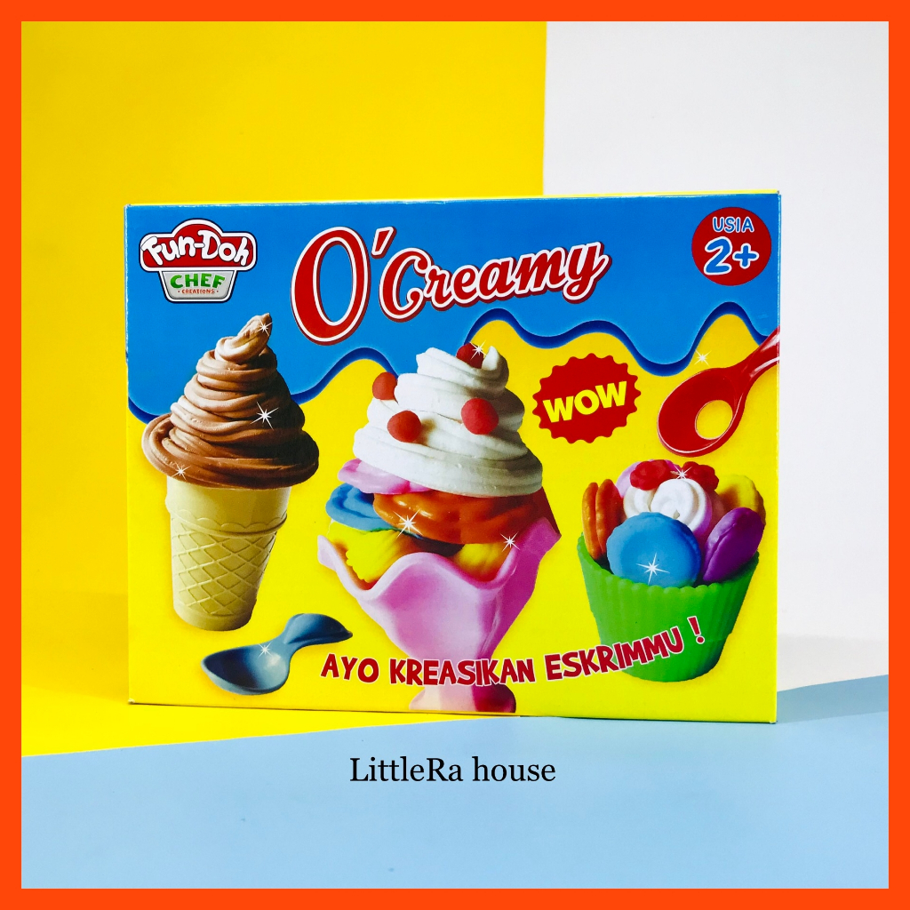 Jual Littlera : Mainan Play Doh Ice Cream O Creamy By Fun Doh | Mainan ...