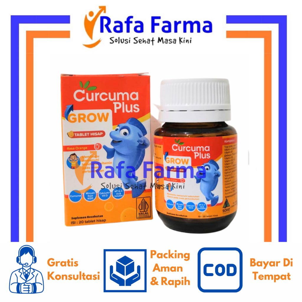 Jual CURCUMA PLUS GROW TABLET HISAP VITAMIN HISAP ANAK | Shopee Indonesia
