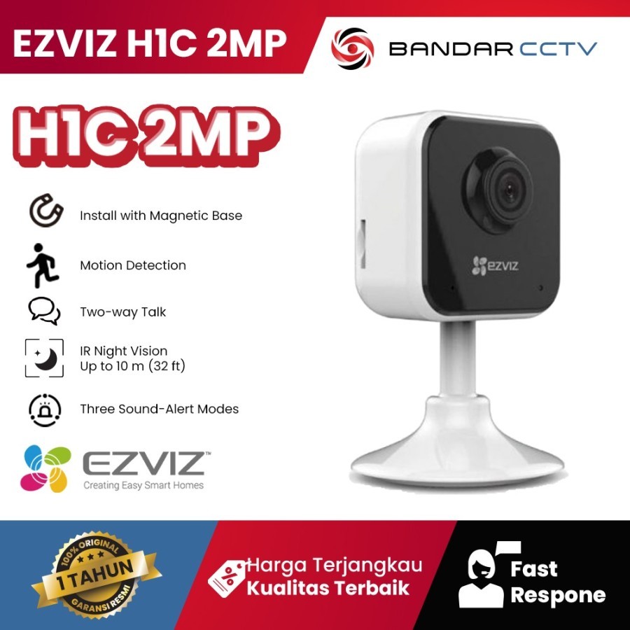 Jual Ezviz H1C 2MP Smart Home Wi-Fi Camera TERMURAH | Shopee Indonesia