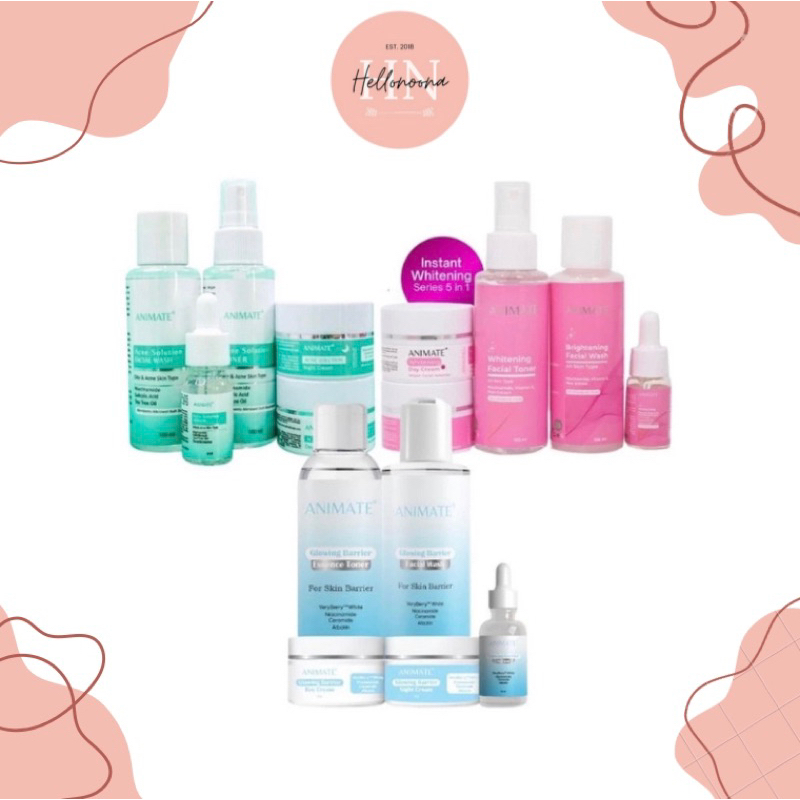 Jual ANIMATE 5in1 Series - Whitening | Acne Solution | Glowing Barrier ...