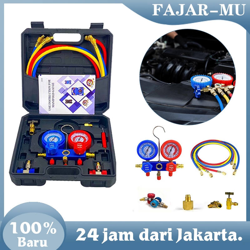 Jual Testing Manifold Meter Alat Isi Freon AC Mobil Kit Pendingin AC ...
