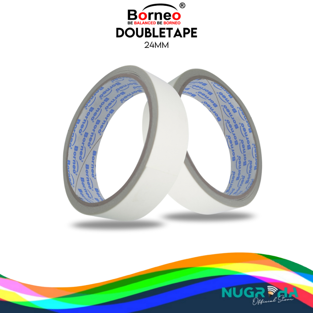 Jual DOUBLE TAPE ISOLASI 2 SISI BOLAK BALIK BORNEO CORE BIRU | Shopee ...