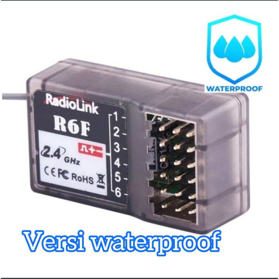 Jual Radiolink R6F 6Ch Waterproof Receiver 2.4GHz RC6GS RC4GS RC4G RC3S T8F | Shopee Indonesia