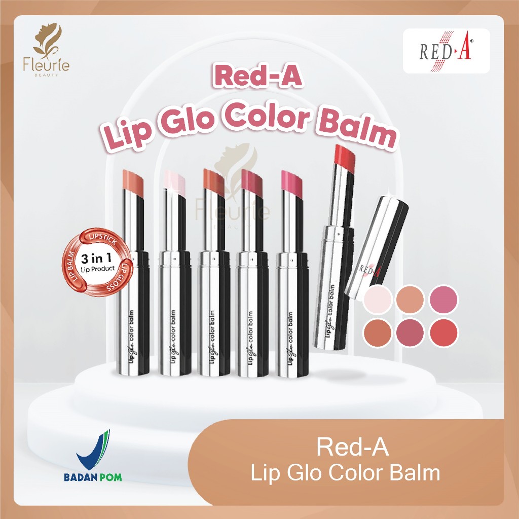 Jual Red-A Lip Glo Color Balm 3in1 / Lip Glow / Lip Stick / Lip Balm ...