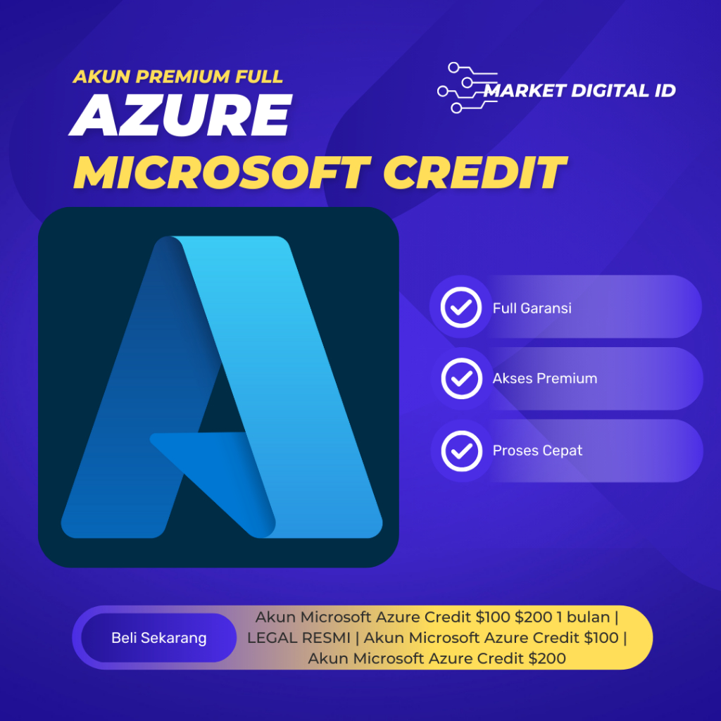 Jual Akun Microsoft Azure Credit $100 $200 1 bulan | LEGAL RESMI | Akun ...