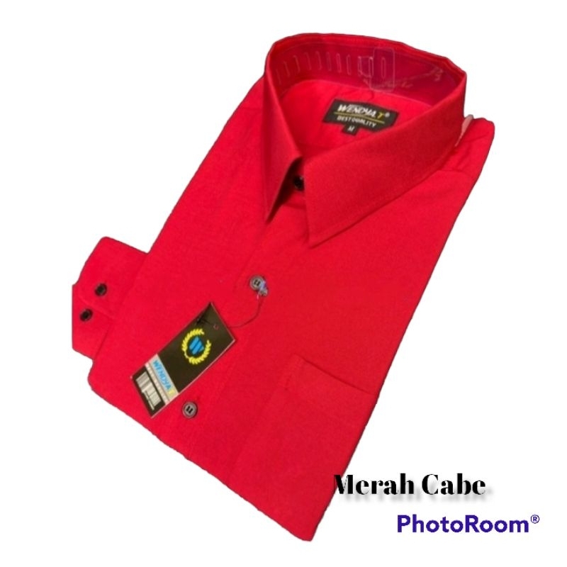 Jual Wendya.T Kemeja Formal Reguler Warna MERAH CABE Kemeja Pria Polos ...