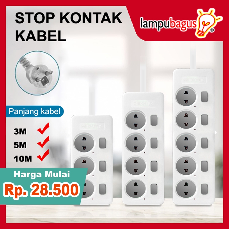 Jual Stop Kontak Kabel + Saklar On Off / Stop Kontak Kabel Switch On ...