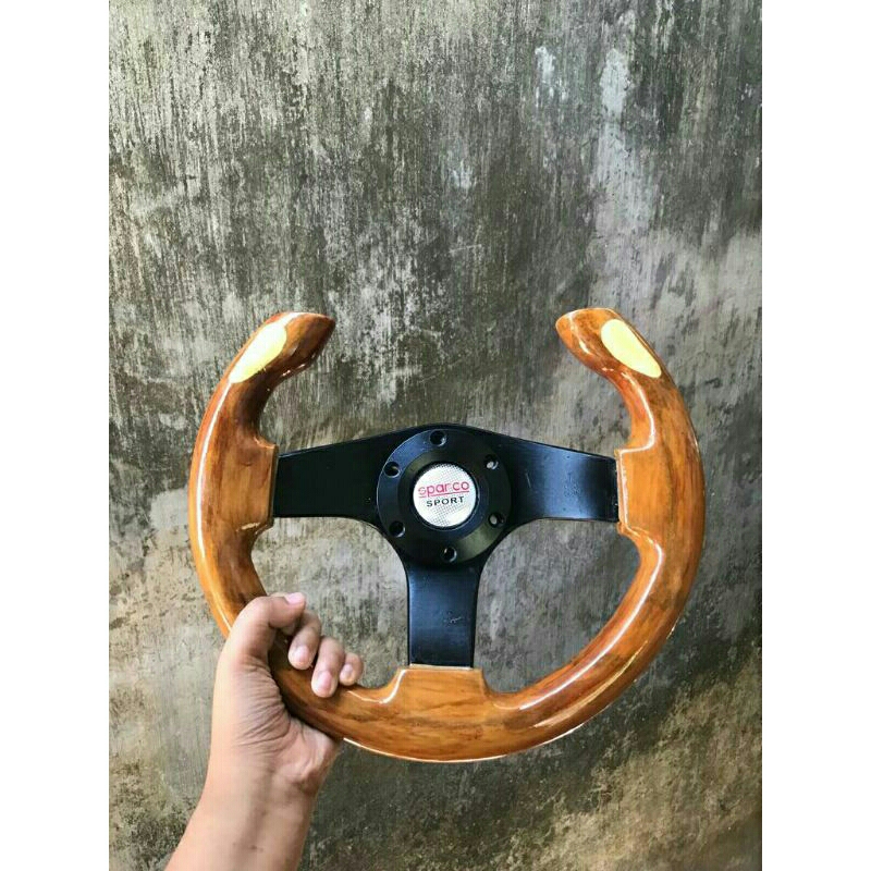 Jual setir mobil racing kayu jati ukuran 8-15 inci model pesawat ...